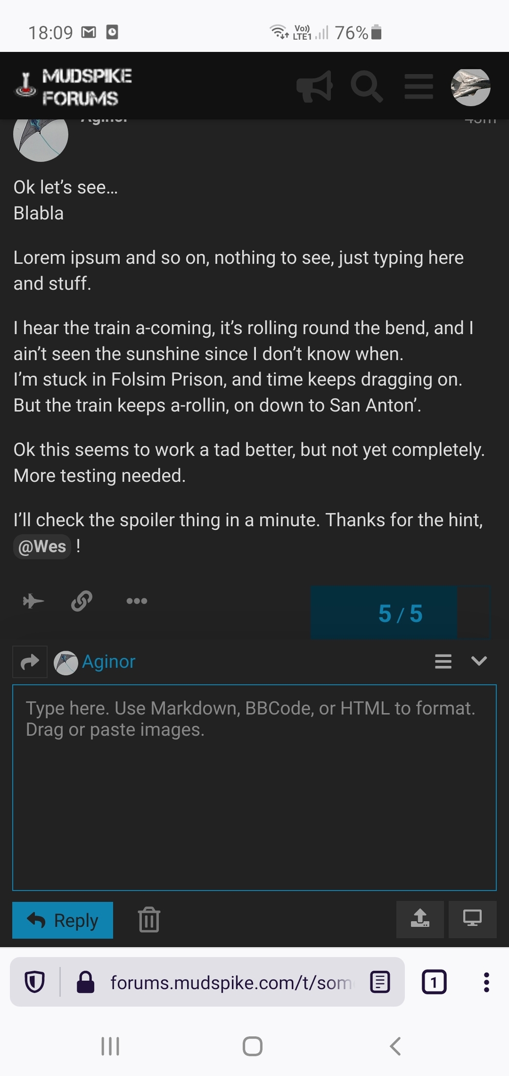Some issues - Meta - Mudspike Forums